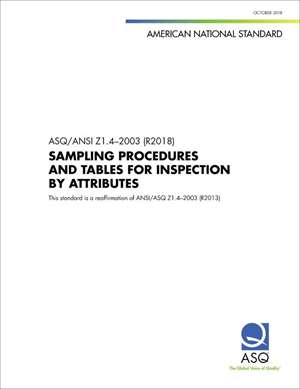 ASQ/ANSI Z1.4-2003 (R2018): Sampling Procedures and Tables for ...